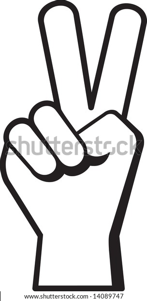 Peace Hand Sign Symbol Stock Vector (Royalty Free) 14089747
