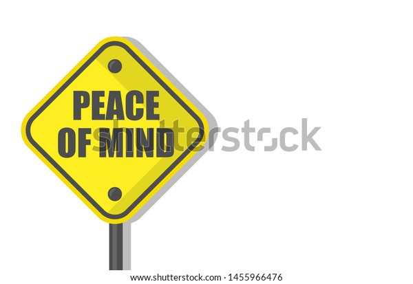 Peace Mind Sign Isolated On White Stock Vector (Royalty Free ...