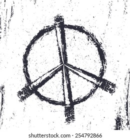 Peace Sign Ak Bullets Vector Illustration Stock Vector (Royalty Free ...