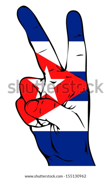 Peace Sign Cuban Flag Stock Vector (Royalty Free) 155130962 | Shutterstock