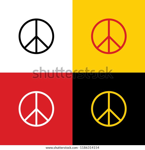 Peace Sign Illustration Vector Icons German Stock Vector (Royalty Free ...