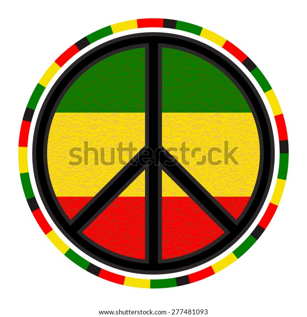 Peace Sign Round Emblem On Background Stock Vector (Royalty Free ...