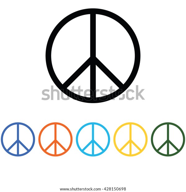 Peace sign set. Vector illustration