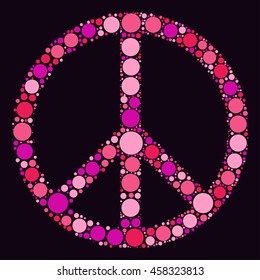 Peace Sign Shape Vector Design By Stock Vector (Royalty Free) 458323813