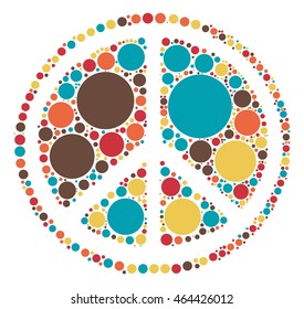 Peace Sign Shape Vector Design By Stock Vector (Royalty Free) 464426012 ...