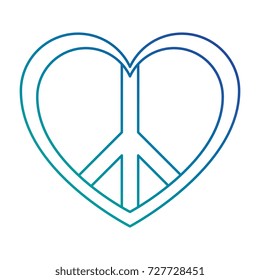 Peace Symbol Heart Stock Vector (Royalty Free) 727728451 | Shutterstock