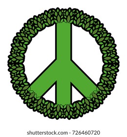 Peace Symbol Leafs Stock Vector (Royalty Free) 726460720 | Shutterstock