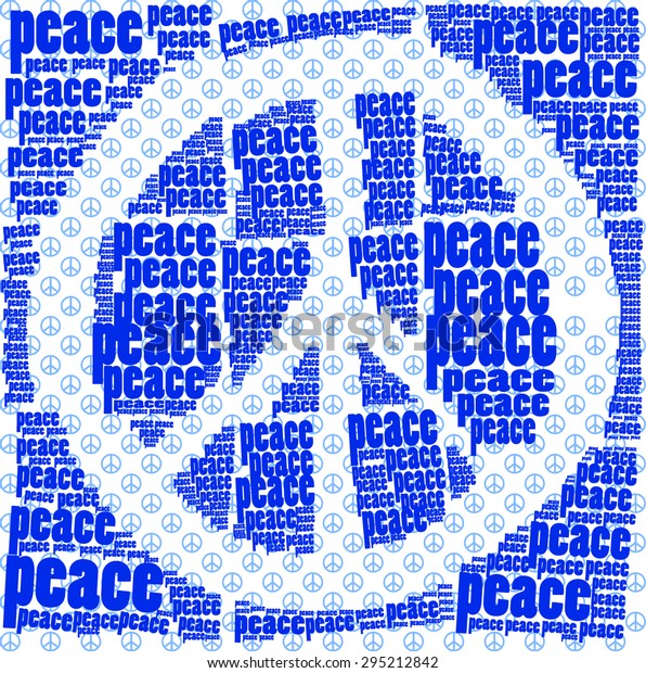 Peace Symbol Spread Background Peace Words Stock Vector (Royalty Free ...
