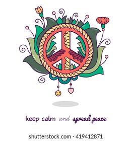 Peace Symbol Vector Illustration Stock Vector (Royalty Free) 419412871 ...