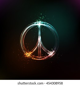 Peace Symbol Vector Sparkling Peace Sign Stock Vector (Royalty Free ...
