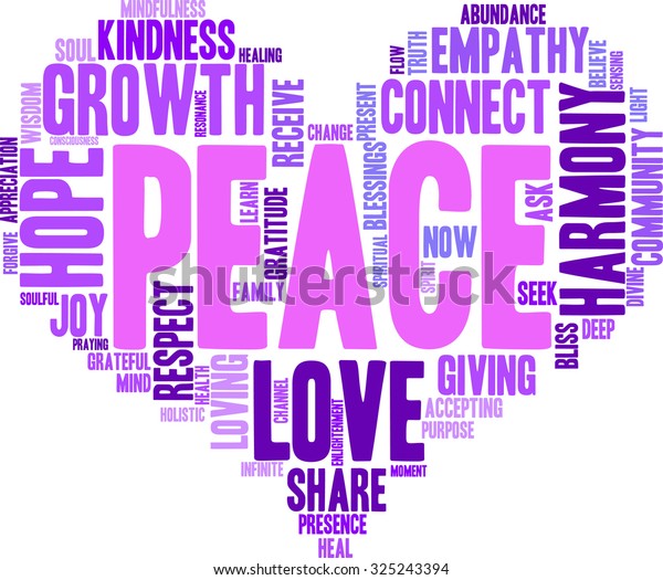 Peace Word Cloud On White Background Stock Vector (Royalty Free ...
