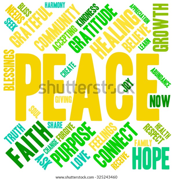 Peace Word Cloud On White Background Stock Vector (Royalty Free ...