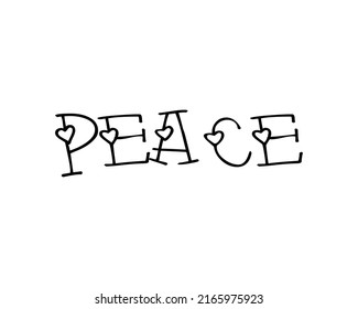 Peace Word Creative Design Vector Template Stock Vector (Royalty Free ...