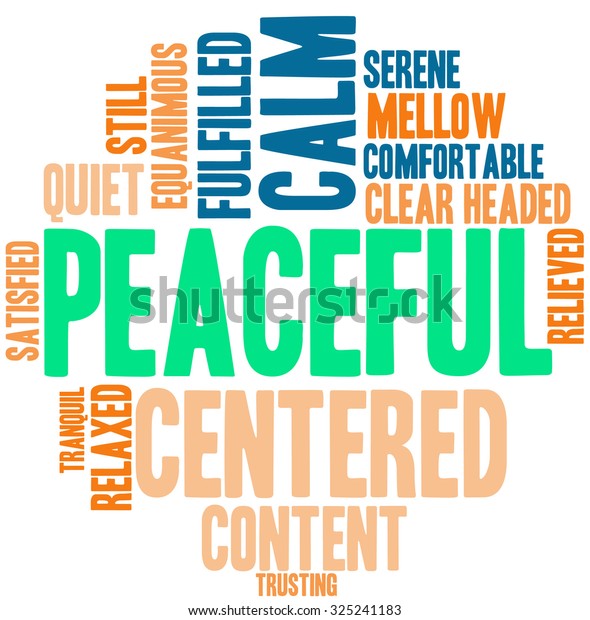 Peaceful Word Cloud On White Background Stock Vector (Royalty Free ...