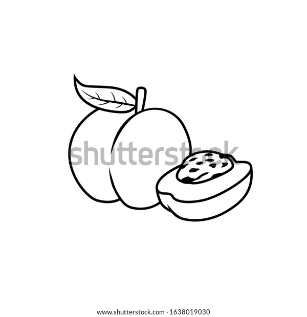 Peach Black White Vector All Purpose Stock Vector (Royalty Free ...
