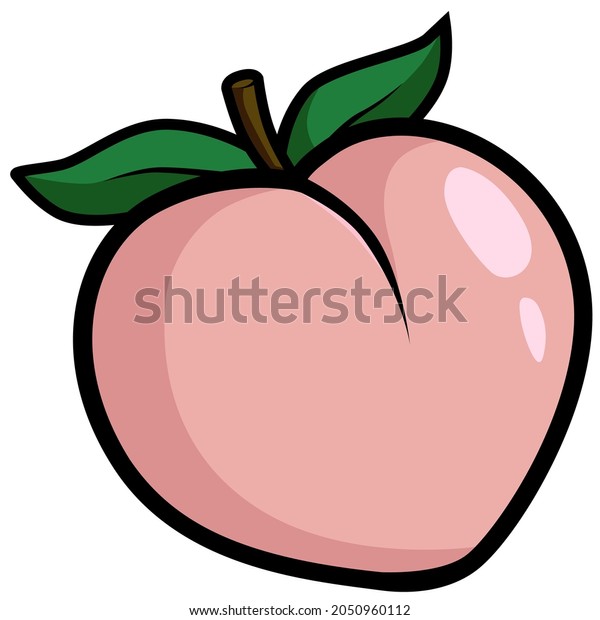 Peach Cartoon Twitch Emote Vector Illustration Stock Vector (Royalty ...