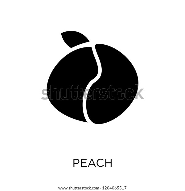 Peach Icon Peach Symbol Design Fruit Stock Vector (Royalty Free ...