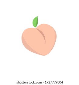 Peach Leaf Vector Illustration White Background Stock Vector (Royalty ...