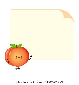 Peach Poster Character Vector Hand Drawn Stock Vector (Royalty Free ...