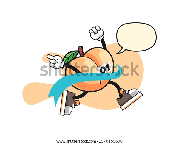 Peach Reach Finish Line Speech Bubble Stock Vector (Royalty Free ...
