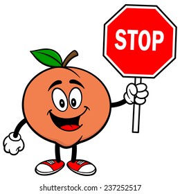 Peach Stop Sign: vector de stock (libre de regalías) 237252517 ...
