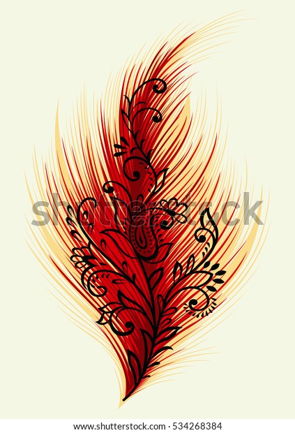 Peacock Leaf Stock Vector (Royalty Free) 534268384 | Shutterstock