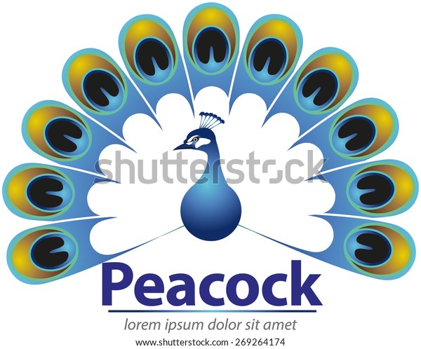 Pfau, Logos oder Symbole für gemeinsame: Stock-Vektorgrafik (Lizenzfrei ...