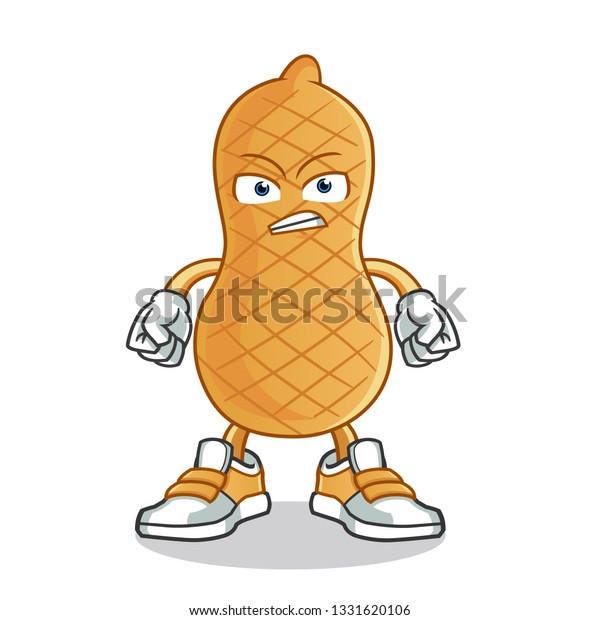 「Peanut Angry Mascot Vector Cartoon Illustration」のベクター画像素材（ロイヤリティフリー ...