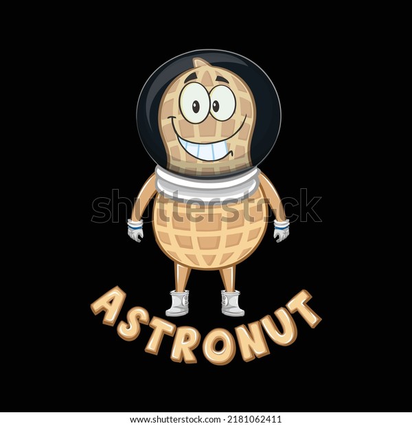 Peanut Cartoon Vector Astronaut Theme Vector: เวกเตอร์สต็อก (ปลอดค่า ...