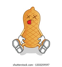 Peanut Death Mascot Vector Cartoon Illustration Stock Vector (Royalty ...