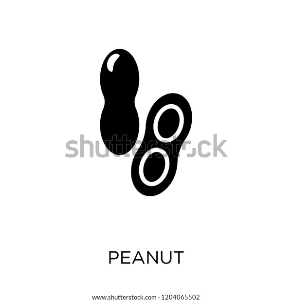 Peanut Icon Peanut Symbol Design Fruit Stock Vector (Royalty Free ...