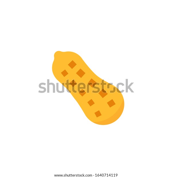Peanut Simple Icon Clipart Image Isolated Stock Vector (Royalty Free ...