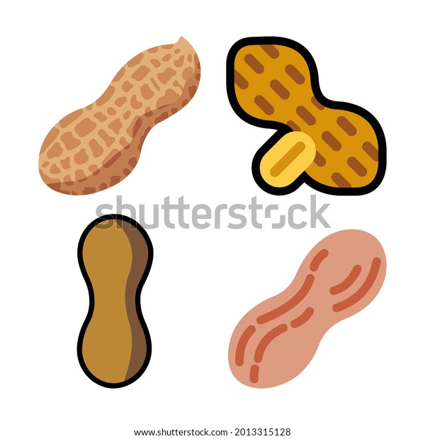Peanuts Emoticon Isolated Vector Illustration High Stock Vector ...