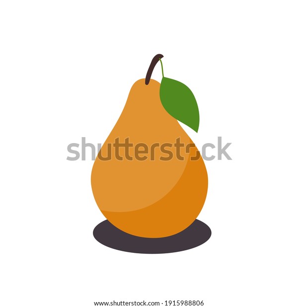 Pear Cast Shadow Vector Illustration Stock Vector (Royalty Free ...