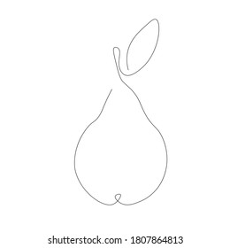 Continuous Line Drawing Pear Minimalistic Poster: เวกเตอร์สต็อก (ปลอด ...