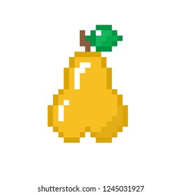 8 Bit Pixel Pear Illustration White Stock Illustration 1909690882 ...