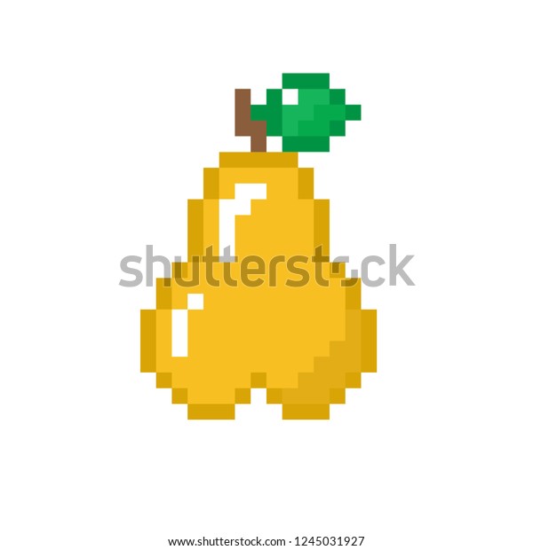 Pear Icon Pixel Art Stock Vector (Royalty Free) 1245031927