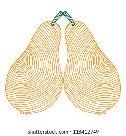Pear Label On Simple White Background Stock Vector (Royalty Free ...