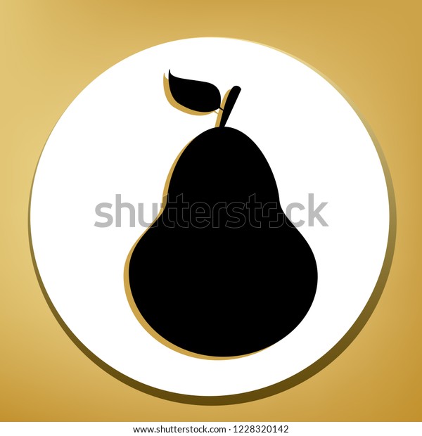 Pear Sign Illustration Vector Black Icon Stock Vector (Royalty Free ...
