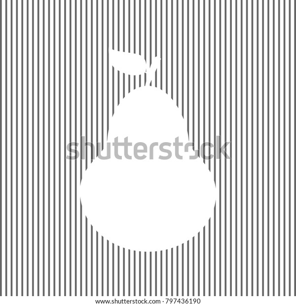 Pear Sign Illustration Vector White Icon Stock Vector (Royalty Free ...