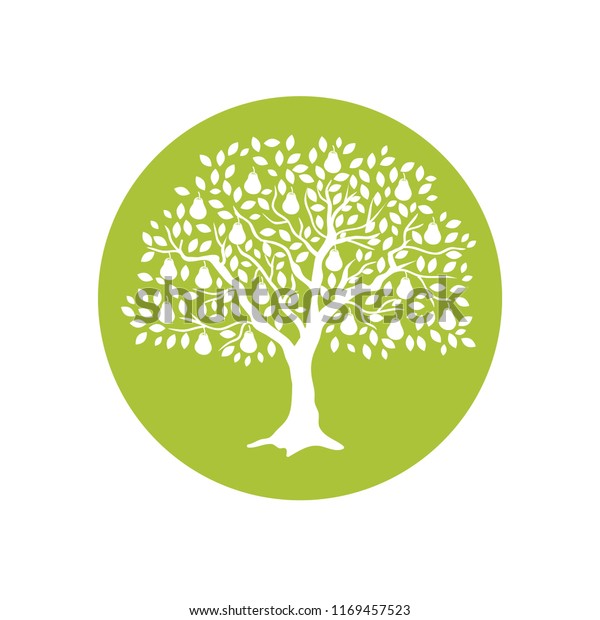 Pear Tree Logo Icon Stock Vector (Royalty Free) 1169457523 | Shutterstock