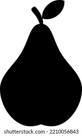 Pear Vector Black Pear Icon On Stock Vector (Royalty Free) 2210056843 ...