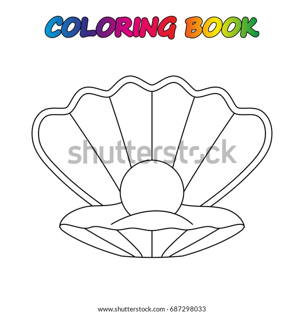 Pearl Coloring Book Coloring Page Educate Stock Vector (Royalty Free ...