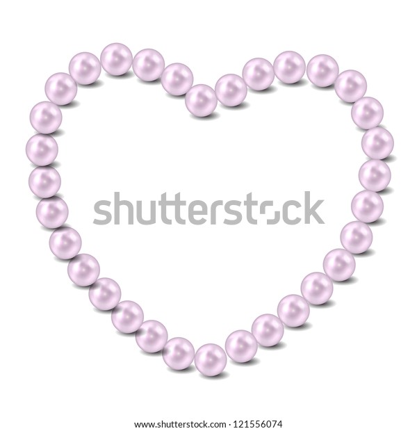 Pearl Heart Vector Illustration Background Stock Vector (Royalty Free ...