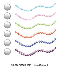 Pearl Pattern Brush Colorable By Stroke Stock Vector (Royalty Free ...