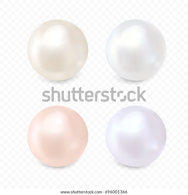 Pearl Set Isolated On Transparent Background Stock Vector (Royalty Free ...