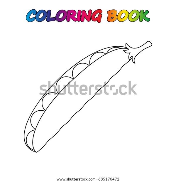 Peas Coloring Book Coloring Page Educate Stock Vector (Royalty Free ...