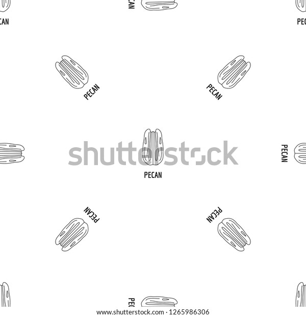 Pecan Icon Outline Illustration Pecan Vector Stock Vector (Royalty Free ...