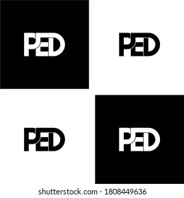 Ped Letter Original Logo Design Stock Vector (Royalty Free) 1808449636 ...