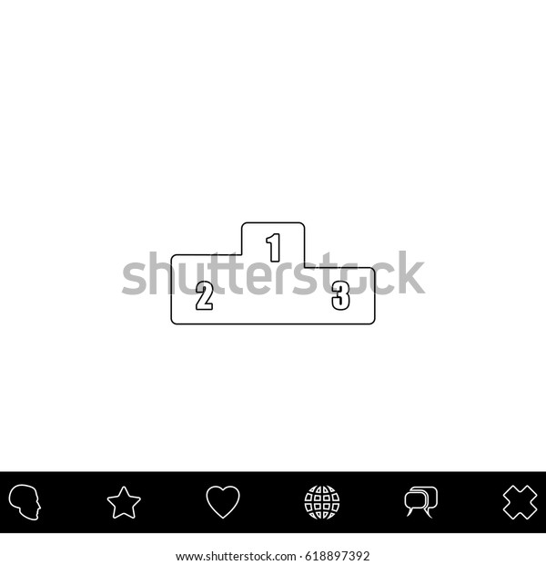 Pedestal Black Outline Vector Icon Editable Stock Vector (Royalty Free ...